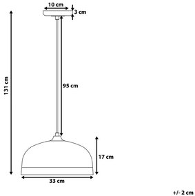 Závěsná lampa černá-měď PARINA  Beliani