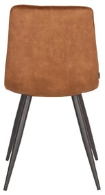 Okrová sametová jídelní židle LABEL51 Tajla