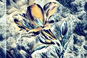 Obraz abstraktní umělecký květ Varianta: 120x80