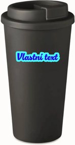 Personalizovaný cestovní termohrnek s vlastním textem s obrysem