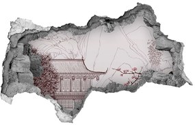 Wallmuralia Díra 3D fototapeta nálepka Čínská příroda 95x73 cm