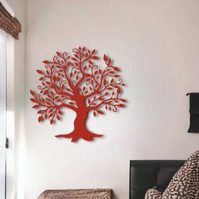 Strom života 5 - kovový obraz na zeď Velikost: 50cm, Barva: Red