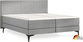 Šedá kontinentální postel Emma Elite boxspring Komfort 200x180