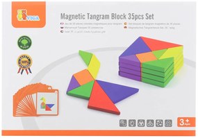 Dřevěné magnetické tangramy