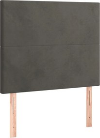 Box spring postel s matrací tmavě šedá 100x200 cm samet 3132544