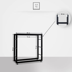 Stojan na palivové dřevo Keri V2 25x80x80 – černá