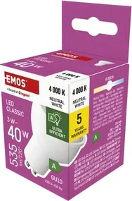 EMOS Classic MR16 3W GU10 / Žárovka / náhrada za 40W / neutrální bílá