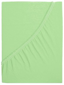 B.E.S. - Petrovice, s.r.o. Prostěradlo Jersey bavlna IDEAL - Světlá zelená 180 x 200