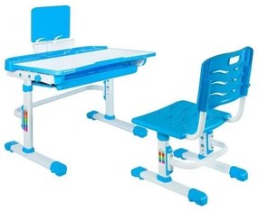 SET - dětský psací stůl a židle CANDY modrá - výška stolu 56-78 cm - 3D5201