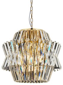Lustr Crown, 1x křišťálové stínítko, (fi 54cm), g
