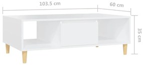 vidaXL Konferenční stolek bílý 103,5 x 60 x 35 cm dřevotříska
