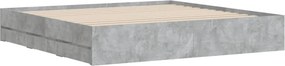 Rám postele se zásuvkami betonově šedý 160 x 200 cm kompozit 3207262
