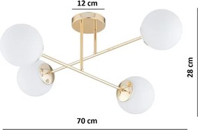 BRILAGI - Přisazený lustr MILO 4xE27/60W/230V zlatá