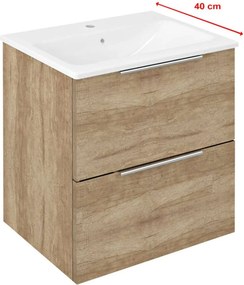 Sapho Cirasa - Umyvadlová skříňka 48x54x39 cm, 2x zásuvka, dub alabama CR492-2222