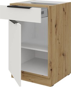 ARIA az | dolní skříňka 50 D 1F 1S policová se zásuvkou | 50 cm | PREMIUM BOX | artisan/bílá