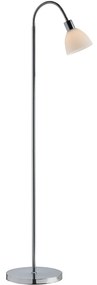 Stojací lampa NORDLUX Ray s flexibilními rameny - chrom, kov, sklo, na kabelu, 40 W, 1550 mm, flexi rameno