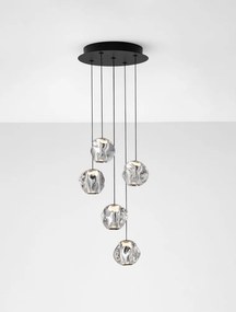 Matně černé kovové LED stmívatelné závěsné svítidlo se stínidlem z akrylového skla ø 30 cm Ifos – Nova Luce