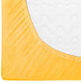 DĚTSKÉ JERSEY PROSTĚRADLO 004 80X160 CM ŽLUTÉ