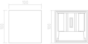 APLED - LED Venkovní nástěnné svítidlo CUBE 2xLED/3W/230V IP65