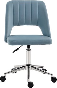 Vinsetto Kancelářská Židle, Výškově Nastavitelná Židle do Domácí Kanceláře bez Područek, Otáčivá Kancelářská Židle s Vrstvou Sametu, Ergonomická Židle