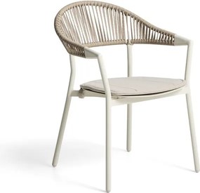 Béžová polstrovaná zahradní židle Alimia – Kave Home