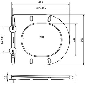 Mexen deska pomalu padající slim, duroplast, Bílá - 39030100