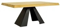 Drewmax Konferenční stůl ST371 Š100, H70 masiv dub bělený černá matná