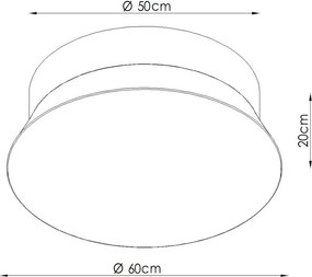Bílé papírové stropní svítidlo ø 60 cm TOP – Thoro