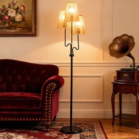 Costway Stojací lampa 175 cm 3 Stojací lampa s plamenem s kovovou základnou