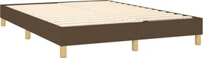 Box spring postel s matrací tmavě hnědá 140x190 cm textil 3140772