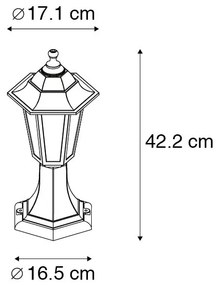 Venkovní lampa starožitné zlato 42 cm IP44 - New Haven