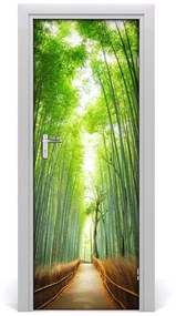 Fototapeta samolepící dveře stezka bambusy 85x205 cm