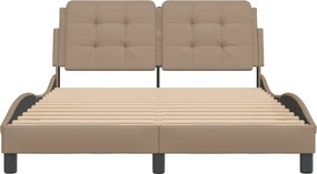 Rám postele bez matrace Zadar cappuccino 140x190 cm umělá kůže 3208181