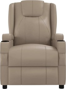 Polohovací křeslo cappuccino umělá kůže 340965