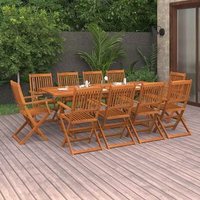 11dílný zahradní jídelní set 220x90x75cm masivní akáciové dřevo 3086987