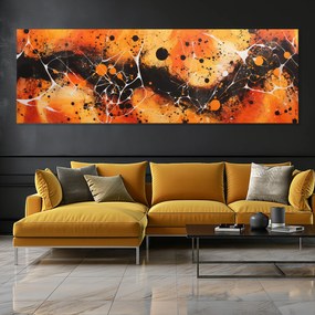 Obraz na plátně - Temná cesta, Abstrakce FeelHappy.cz Velikost obrazu: 120 x 40 cm