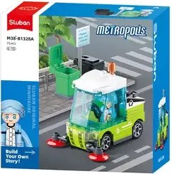 Sluban Metropolis M38-B1328A Silniční čistící vůz / počet dílků: 75 /