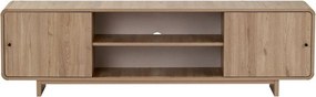 TV stolek v dekoru dubu ve světle přírodní barvě 180x52x34 cm Mirel – Nordure