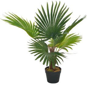 Umělá rostlina palma s květináčem zelená 70 cm 280192