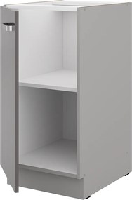 GREY gr | dolní skříňka 40 D 1F policová | 40 cm | světle šedá/tmavě šedá lesk