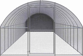 Venkovní klec pro kuřata 3 x 16 x 2 m pozinkovaná ocel 3095478