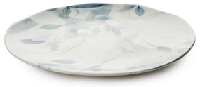 Jídelní sada 24 ks bílá/modrá/porcelán