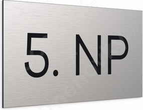 ACCEPT Označení podlaží "5. NP" - stříbrná tabulka - černý popis