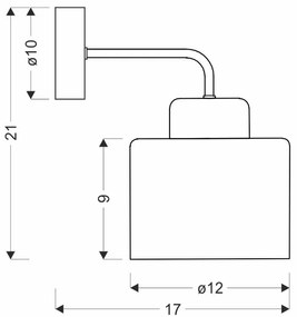 Nástěnná bodová lampa WAMA 1xE27 Candellux