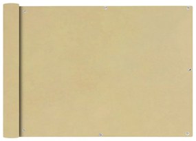 vidaXL Balkónová zástěna z oxfordské látky 75x600 cm béžová