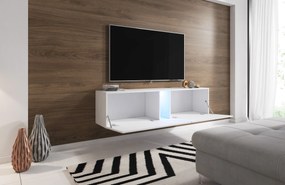 TV stolek/skříňka Savanna 160 (bílá matná + bílý lesk) (s osvětlením). 1000634