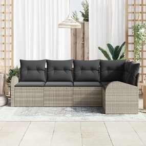 Set pohovek s polštářem Světle šedá Polyester 3346042