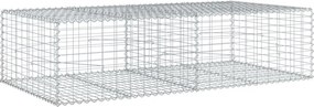 Gabionový koš s víkem 200 x 100 x 50 cm pozinkované železo 3295179