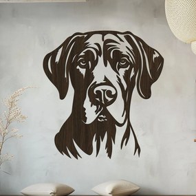 dřevo života Dřevěný obraz psa Německá doga Zvolte rozměr (cm): 40x40, Zvolte barvu dekoru: Wenge