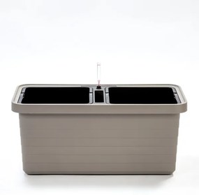 Samozavlažovací velkoobjemový truhlík Berberis DUO taupe 80 cm